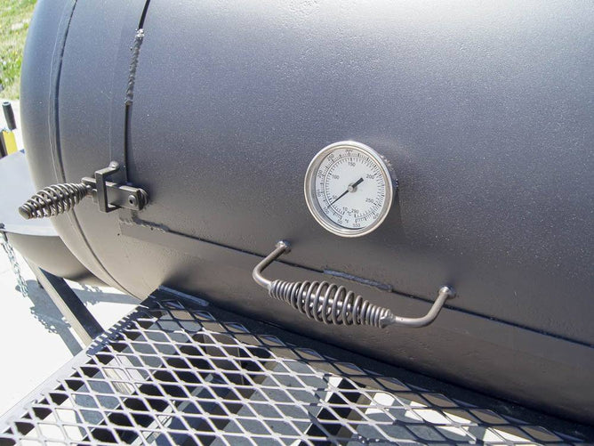 330 Gallon Pull Behind BBQ Smoker with Round Charcoal Grill 3500lb Axl