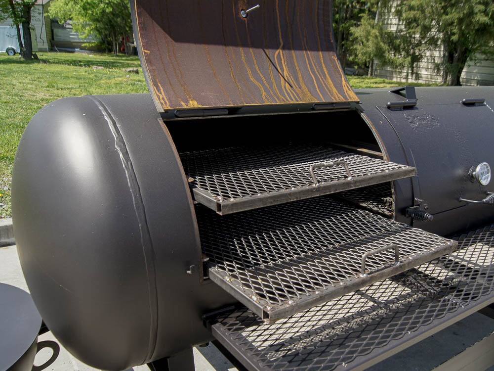 330 Gallon Pull Behind BBQ Smoker with Round Charcoal Grill 3500lb Axl