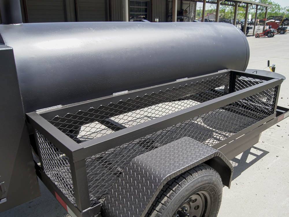 330 Gallon Pull Behind BBQ Smoker with Round Charcoal Grill 3500lb Axl
