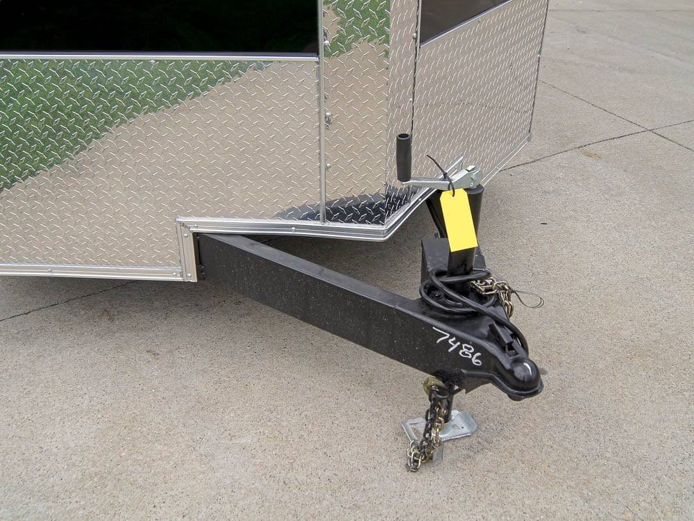 7x16 Black V-Nose Enclosed Storage Trailer (2) 3,500lb Axles