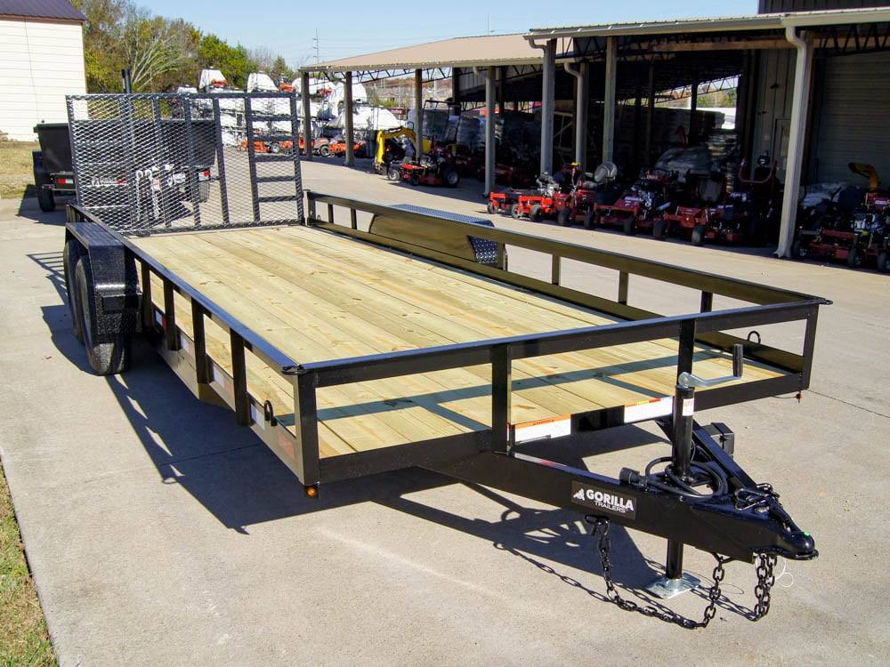 7x20 Heavy Duty Straight Deck Utility Trailer (2) 5,200lb Axles with B