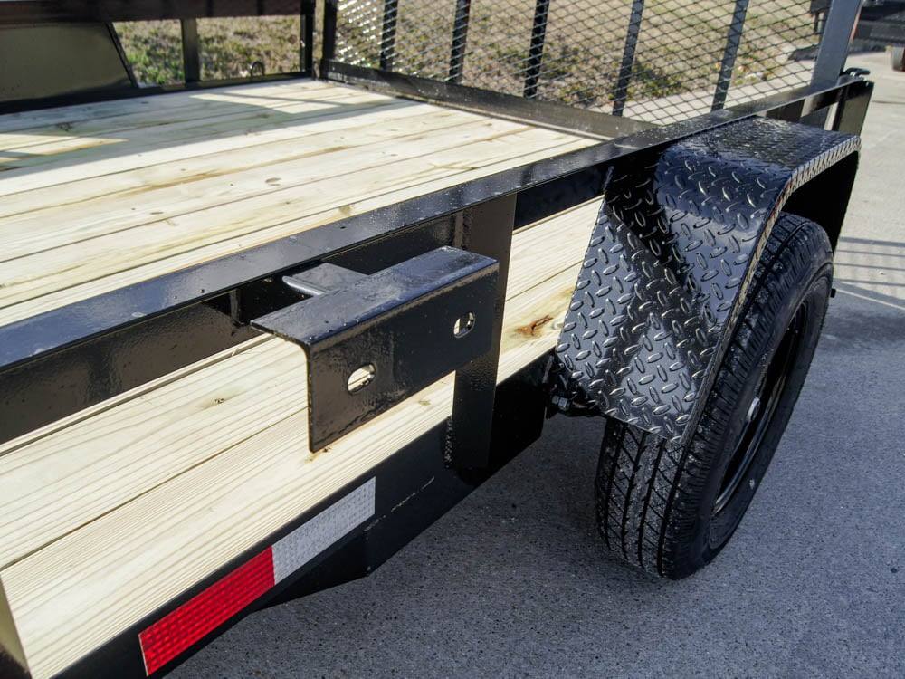 7x10 Powder Coated Straight Deck Utility Trailer 3,500lb Axles Tall Ga
