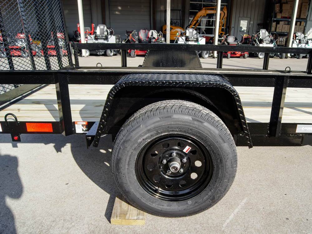 7x10 Powder Coated Straight Deck Utility Trailer 3,500lb Axles Tall Ga