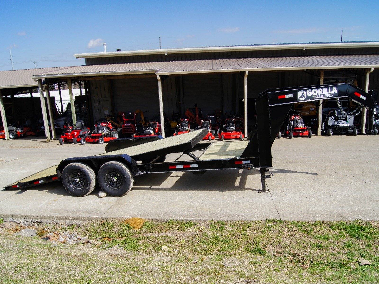 7x20 Gooseneck Tilt Car Hauler Trailer (2) 7K Drop Axles with Brakes