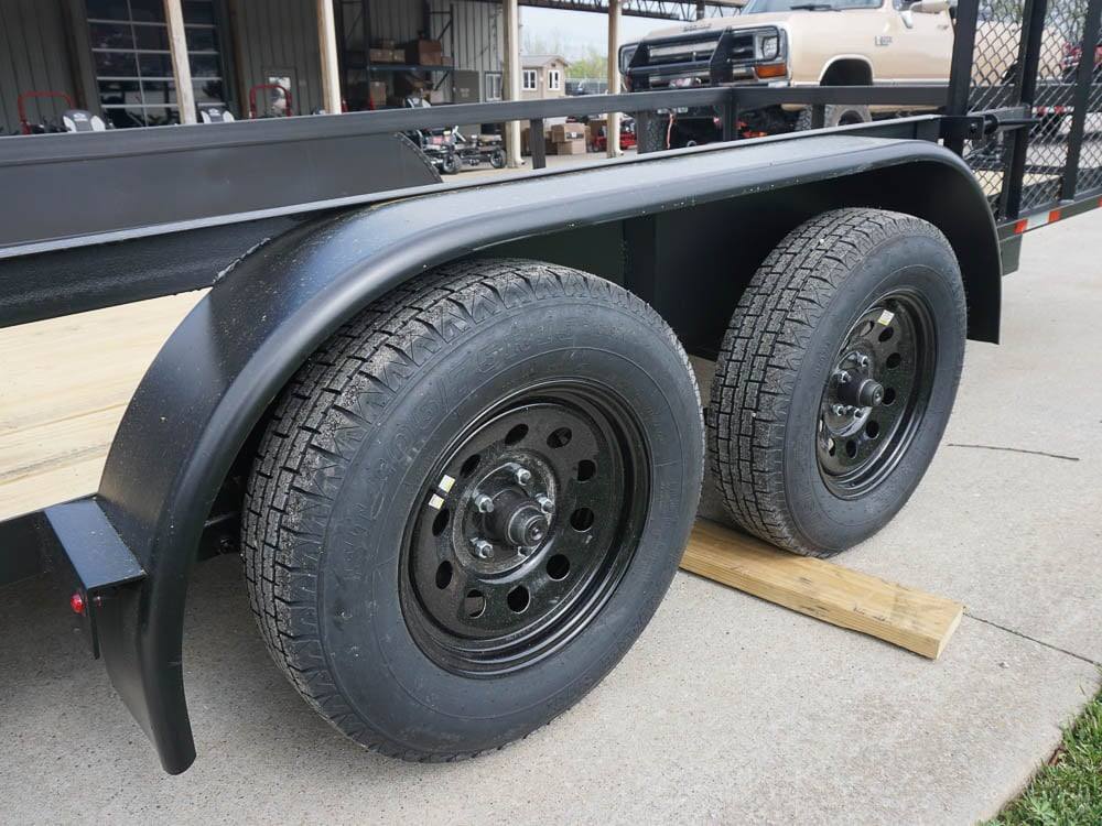 6.4x14 Tandem Dovetail Utility Trailer with Side Gate