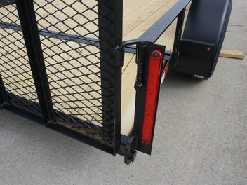 6.4x14 Tandem Dovetail Utility Trailer with Side Gate