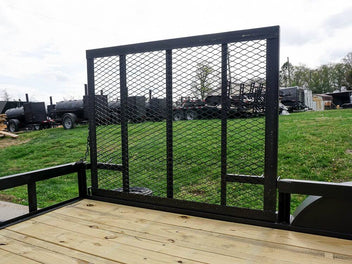 6.4x14 Tandem Dovetail Utility Trailer with Side Gate