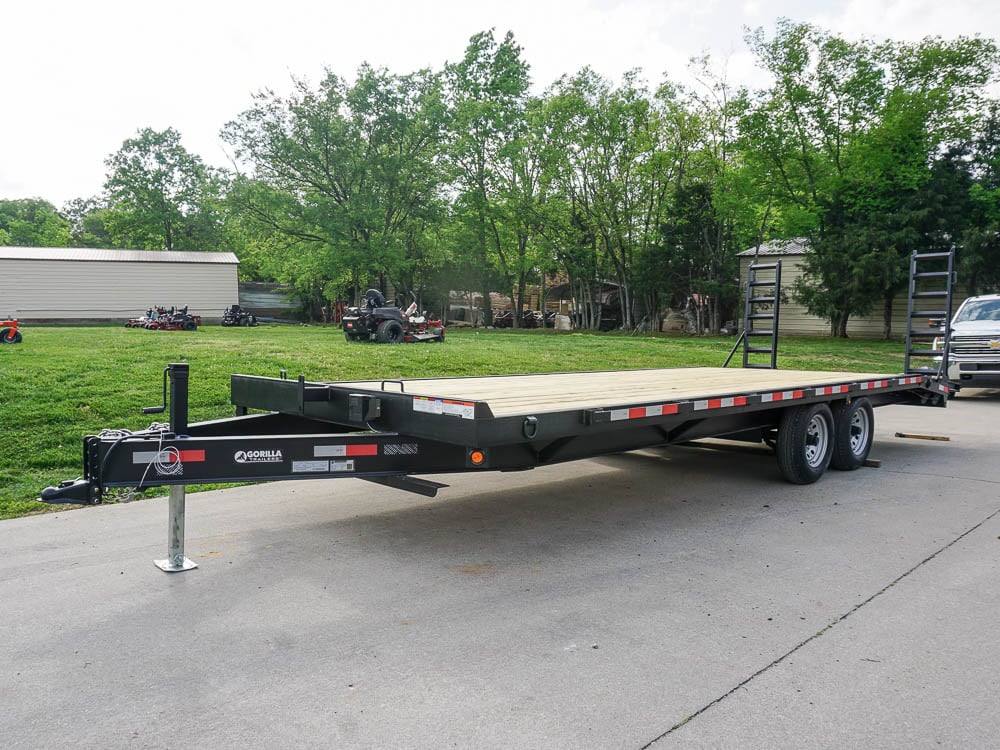 8.5x22 Deckover I-Beam Trailer (2) 5,200lb Axles Stand-Up Ramps 10K GV