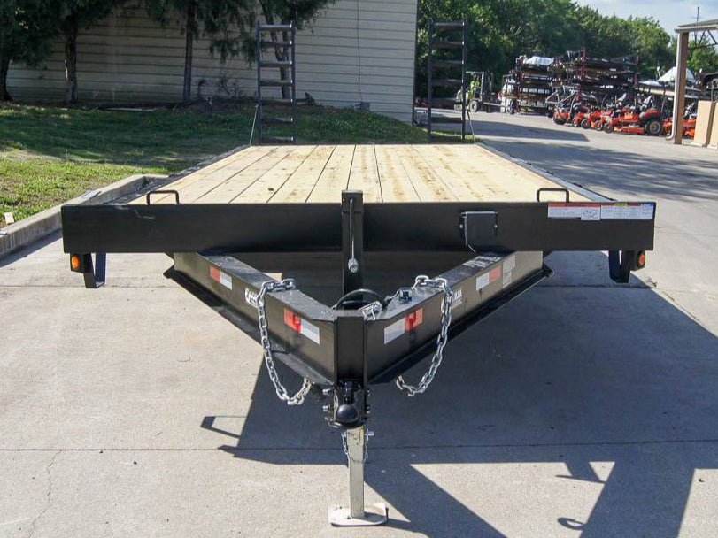 8.5x20 Deckover I-Beam Trailer (2) 5,200lb Axles Stand-Up Ramps