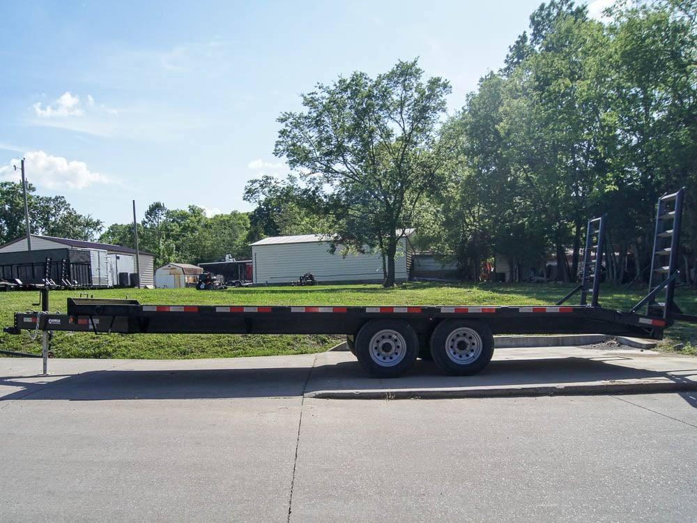 8.5x20 Deckover I-Beam Trailer (2) 5,200lb Axles Stand-Up Ramps 10k GV
