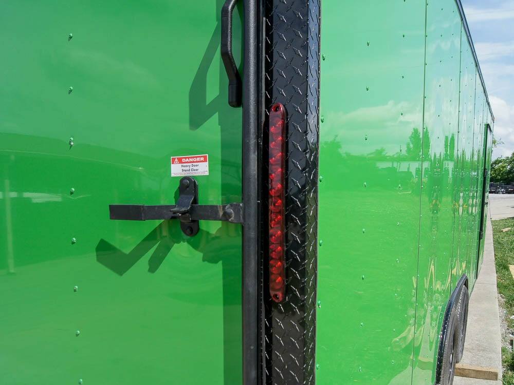8.5x24 Lime Green Enclosed Trailer with Blackout Package (2) 5200lb Ax