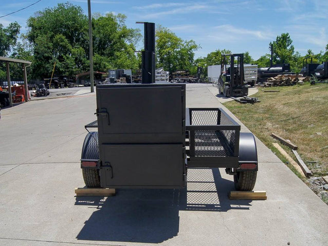 Pull Behind BBQ Smoker Premium 250 Gallon Reverse Flow with 3500lb Axl