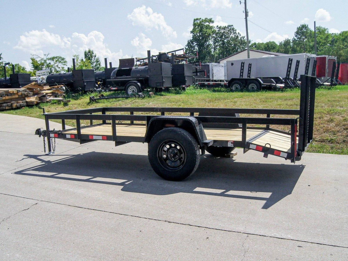 5x12 Powder Coated Dovetail Utility Trailer With Gate 3500lb Axle