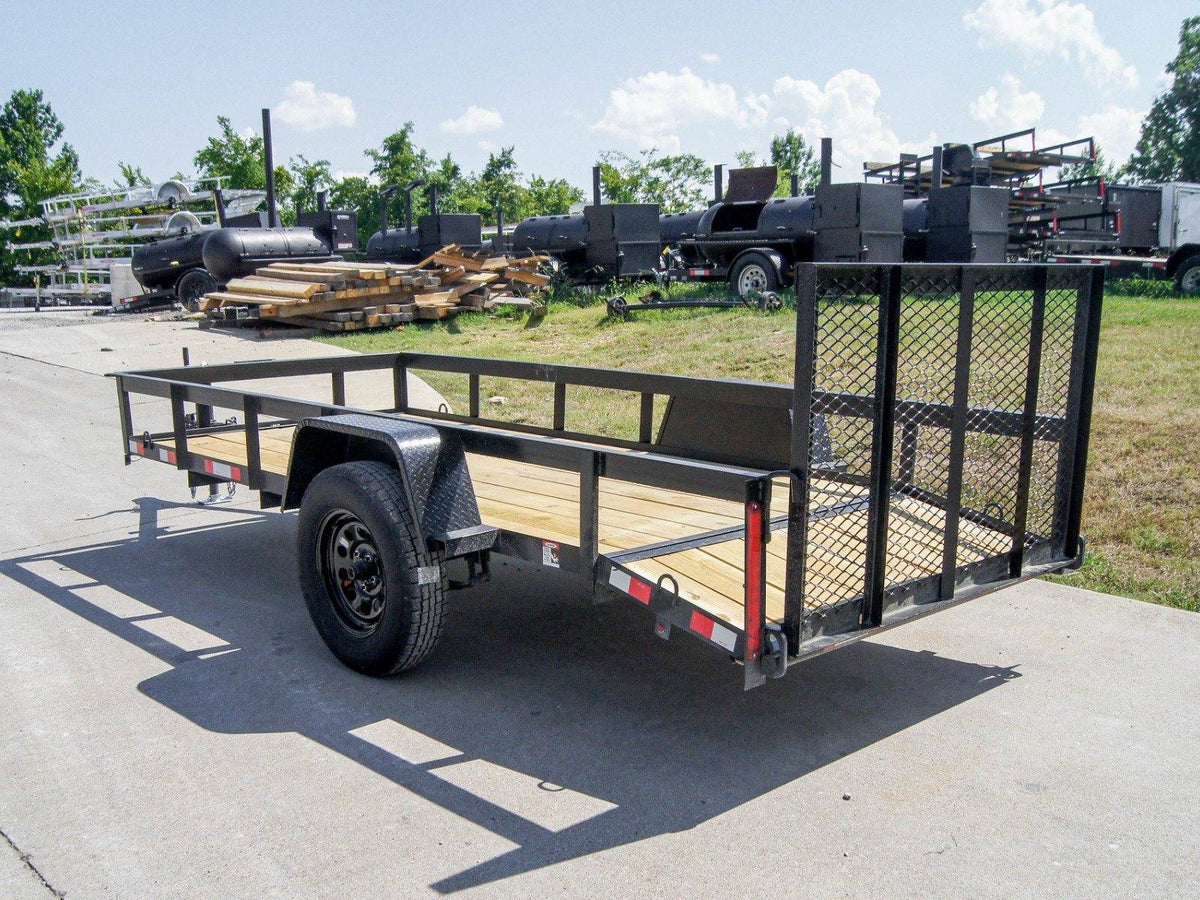 5x12 Powder Coated Dovetail Utility Trailer With Gate 3500lb Axle