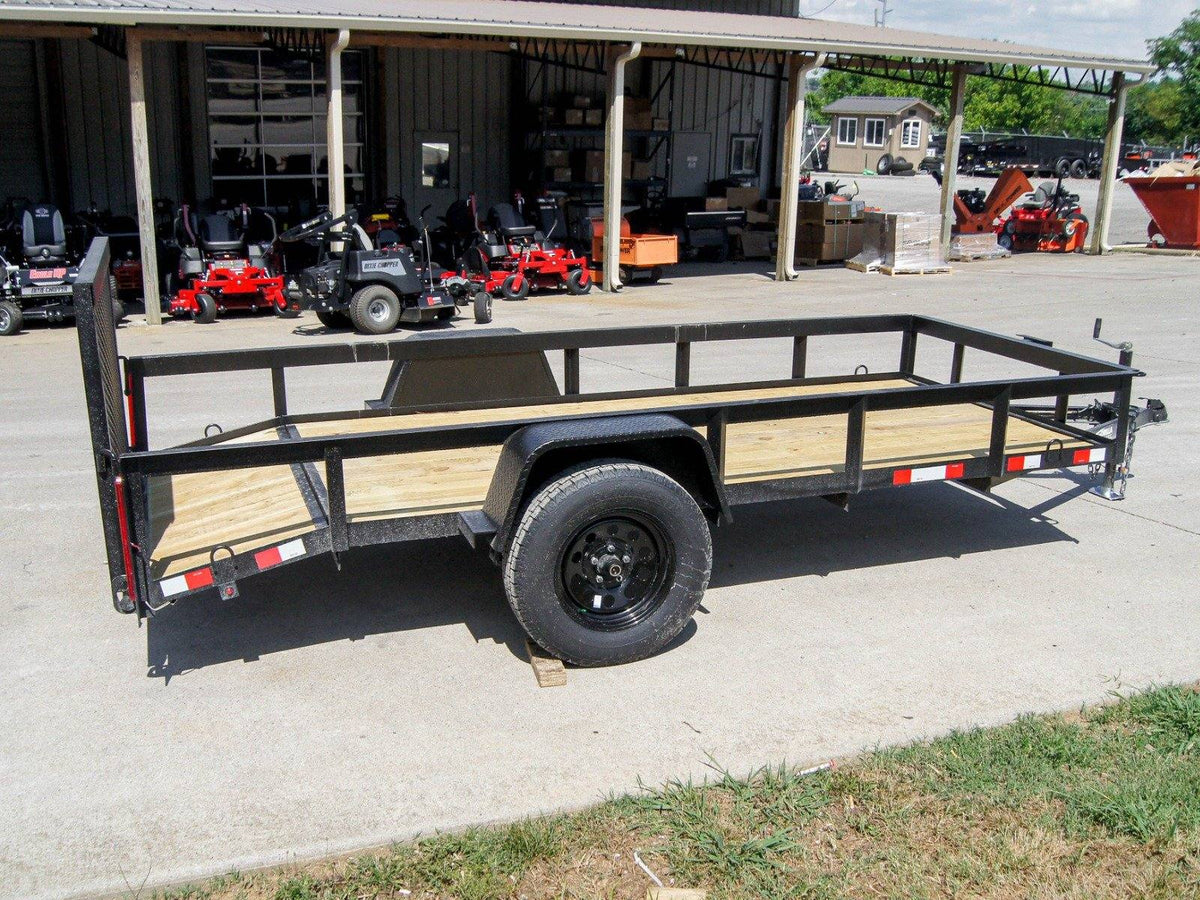 5x12 Powder Coated Dovetail Utility Trailer With Gate 3500lb Axle