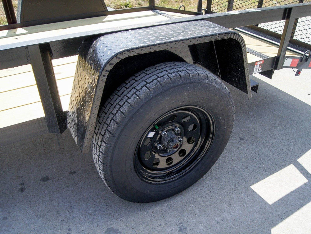 5x12 Powder Coated Dovetail Utility Trailer With Gate 3500lb Axle