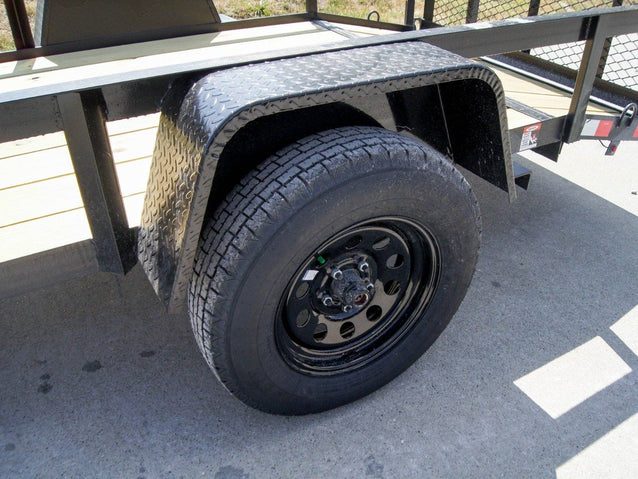 5x12 Powder Coated Dovetail Utility Trailer With Gate 3500lb Axle