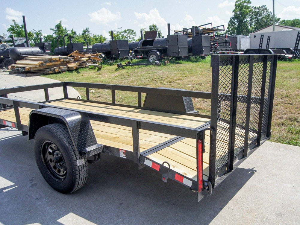 5x12 Powder Coated Dovetail Utility Trailer With Gate 3500lb Axle