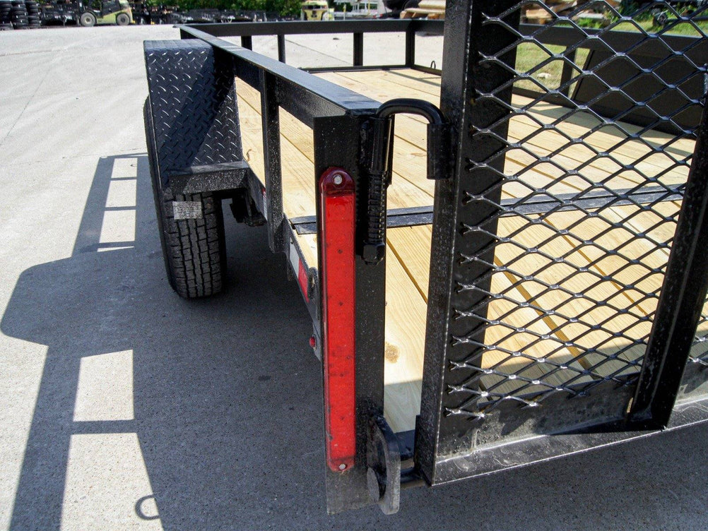5x12 Powder Coated Dovetail Utility Trailer With Gate 3500lb Axle