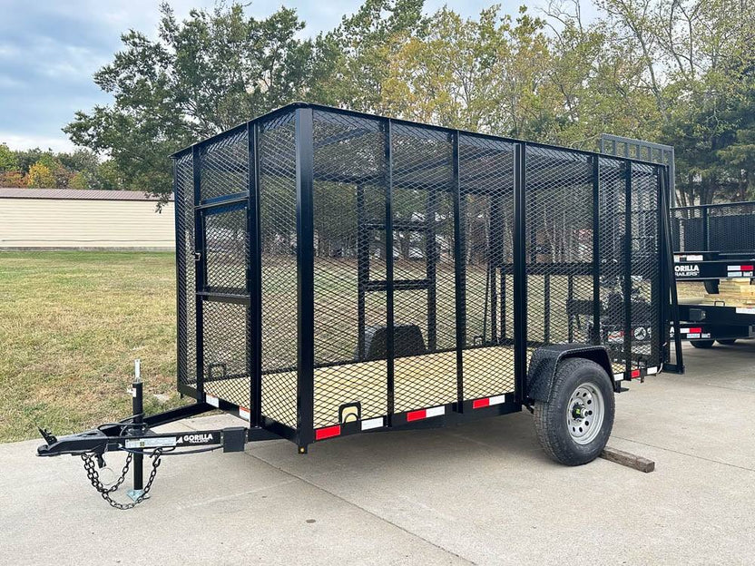 6.4x12 Straight Deck Aluminum Can Recycle Utility Trailer 3,500lb Axle