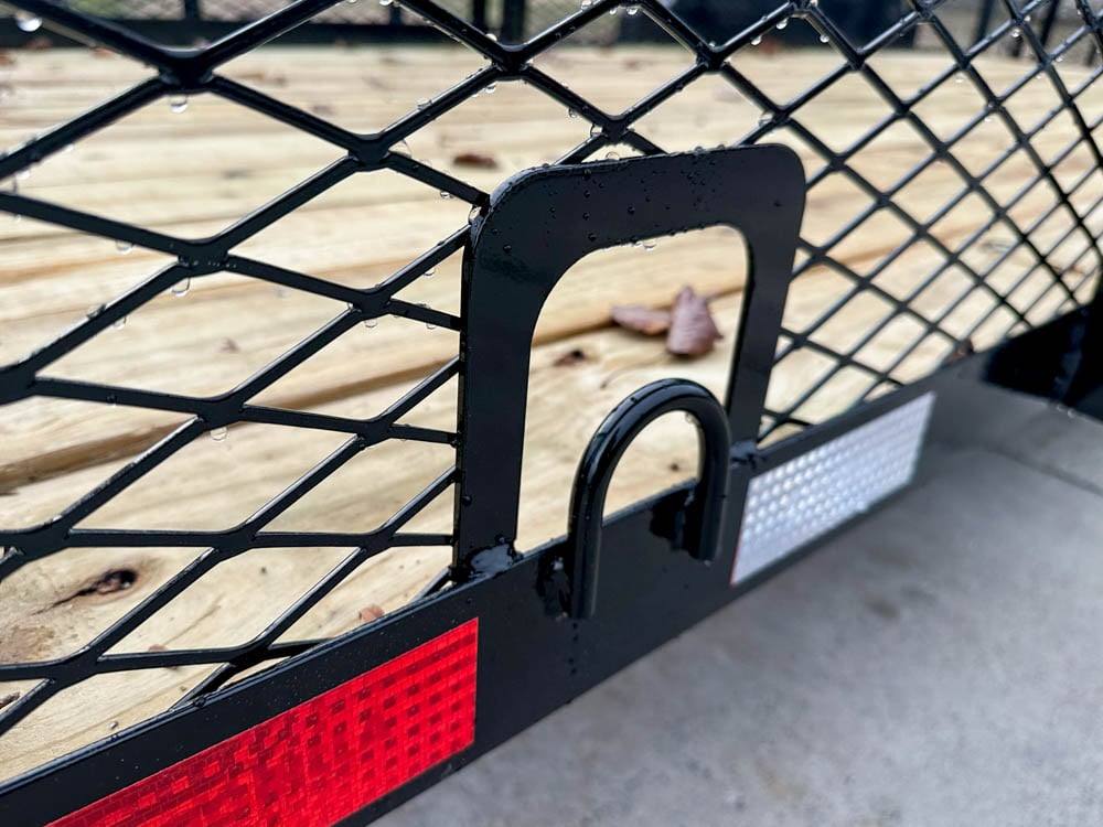 7x20 Powder Coated Utility Trailer with Side Gate and 18" Mesh (2) 3,5