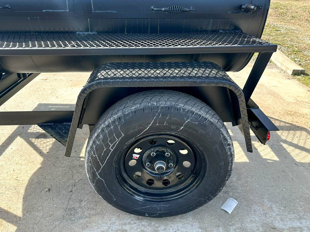 250 Gallon Pull Behind BBQ Charcoal Grill 3,500lb Axle