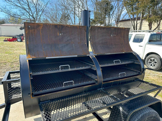 250 Gallon Pull Behind BBQ Charcoal Grill 3,500lb Axle