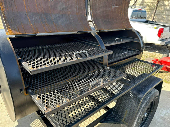 250 Gallon Pull Behind BBQ Charcoal Grill 3,500lb Axle