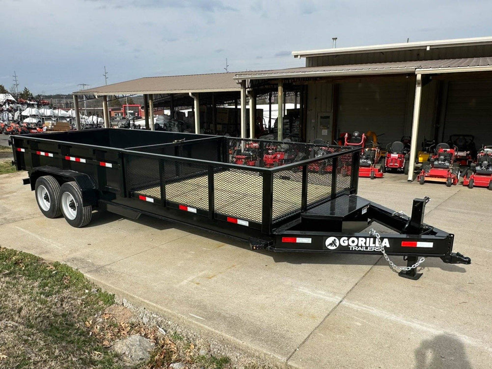 7x20 Hybrid Utility Dump Trailer 2ft Sides with Box (2) 7K Axles No Si