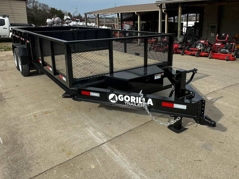 7x20 Hybrid Utility Dump Trailer 2ft Sides with Box (2) 7K Axles No Si
