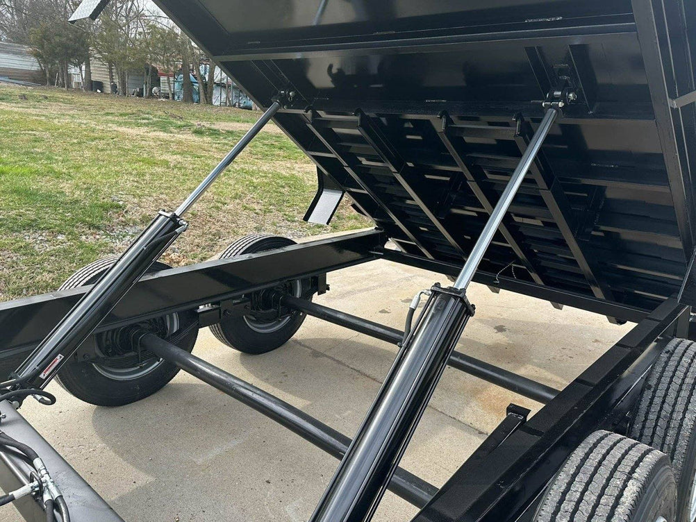 7x20 Hybrid Utility Dump Trailer 2ft Sides with Box (2) 7K Axles No Si