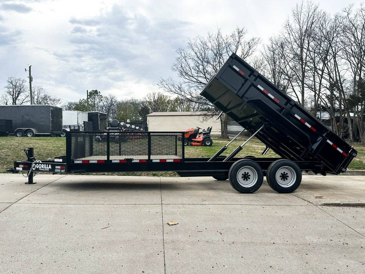 7x20 Hybrid Utility Dump Trailer 2ft Sides with Box (2) 7K Axles No Si