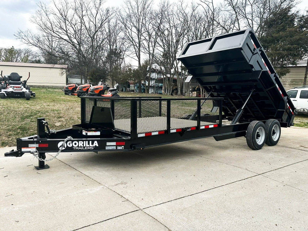 7x20 Hybrid Utility Dump Trailer 2ft Sides with Box (2) 7K Axles No Si