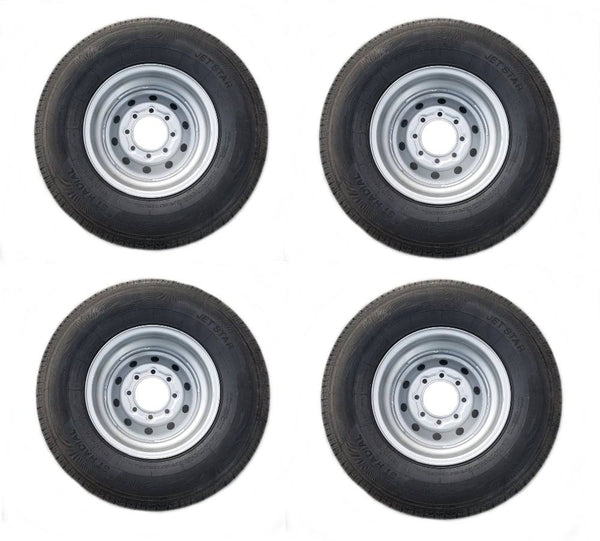 HT 8 Lug ST235 / 80R16 10 Ply Radial Spare Trailer Wheel & Tire Set of