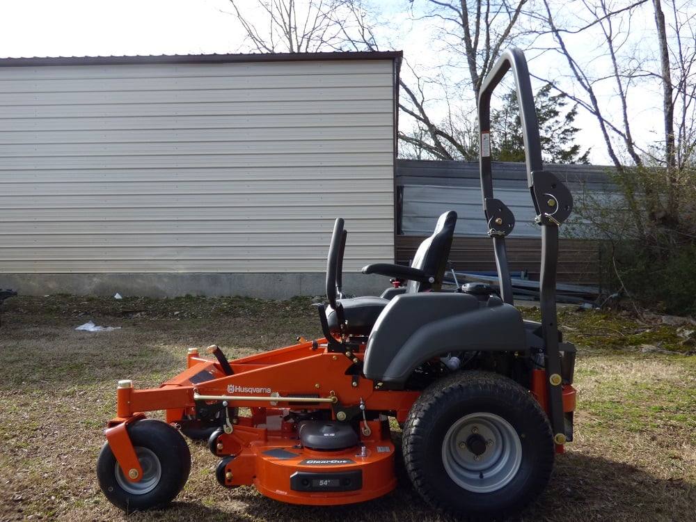Husqvarna MZ54 Kaw 24HP ROPS Zero Turn Mower Utility Bundle