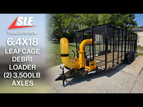 6.4x18 Debris Leaf Suction Removal Trailer with 21HP Debris Loader for ...