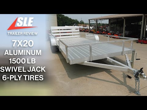 7' x 18' All Aluminum Utility Trailer Dual Axle Straight Deck - SLE ...