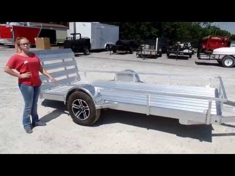 5'x12' All Aluminum Utility Trailer With Gate 3500 lb Axle