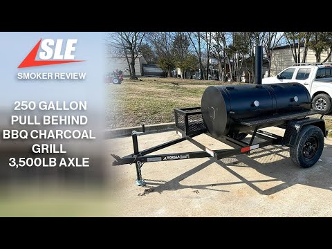 250 Gallon Pull Behind BBQ Charcoal Grill 3,500lb Axle