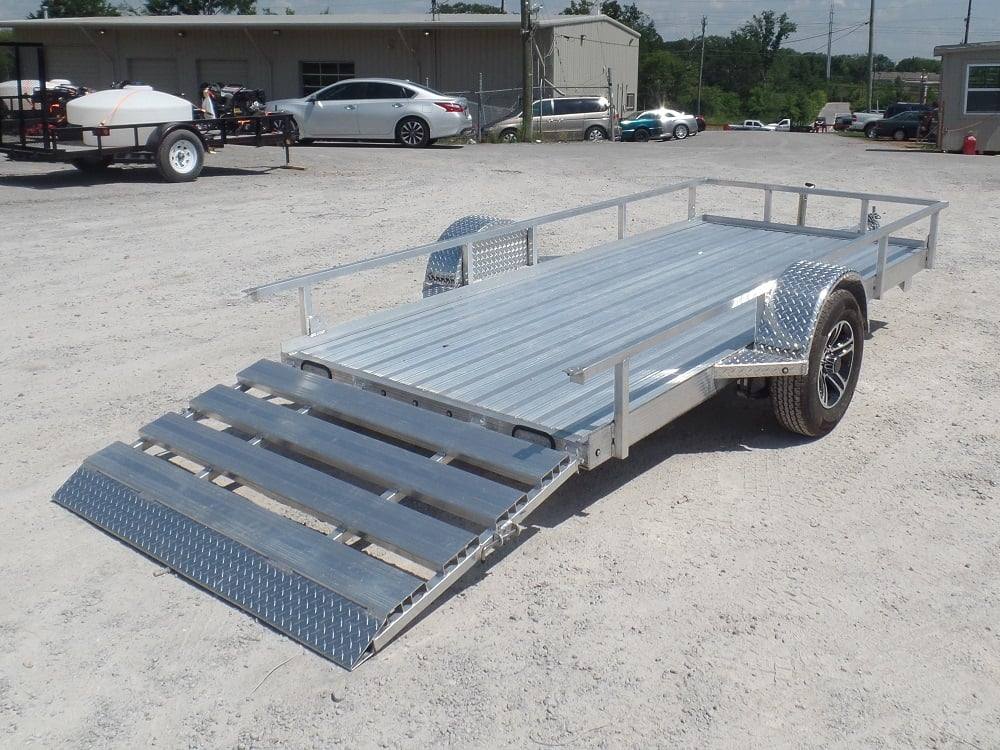 5'x12' All Aluminum Utility Trailer With Gate 3500 lb Axle