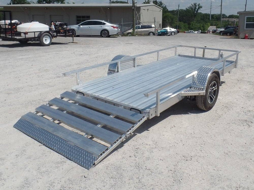 5'x12' All Aluminum Utility Trailer With Gate 3500 lb Axle