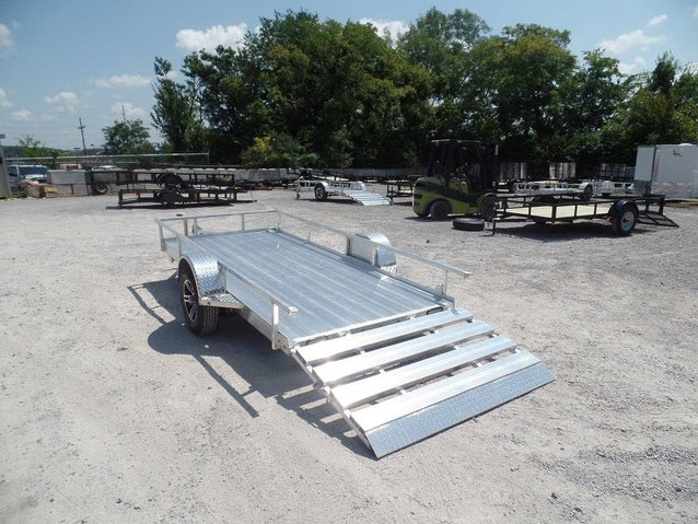 5'x12' All Aluminum Utility Trailer With Gate 3500 lb Axle