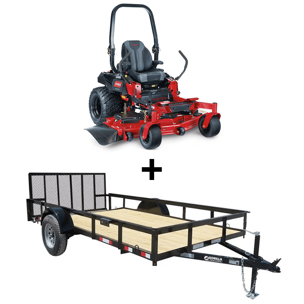 Toro 77282 ZMaster 52" Zero Turn Mower 24.5HP Util Trailer Bundle
