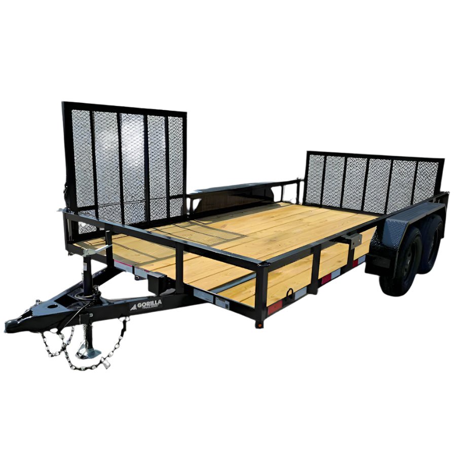 7x14 Dovetail Utility Trailer Side Gate (2) 3500lb Axles