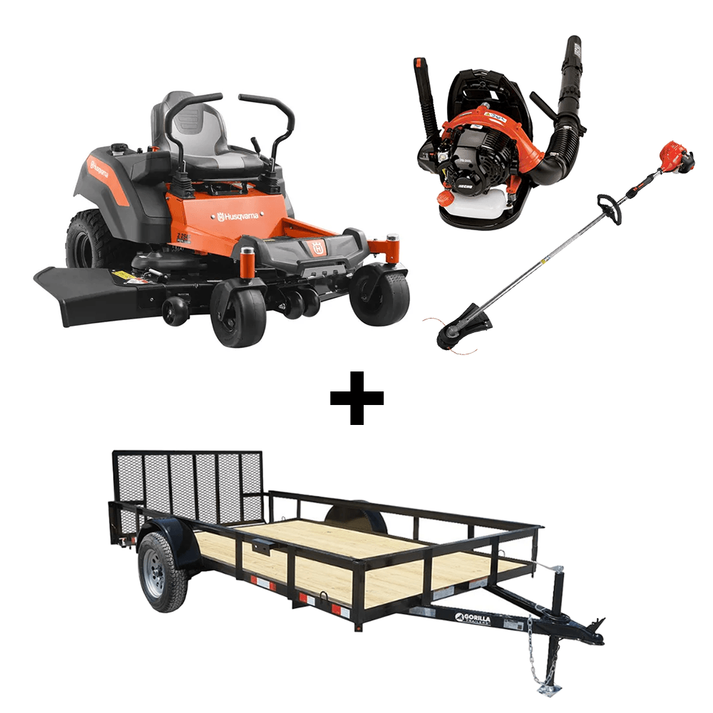 Husqvarna Z254F SE 23HP KAW Zero Turn Mower Util Trailer Handheld Bund